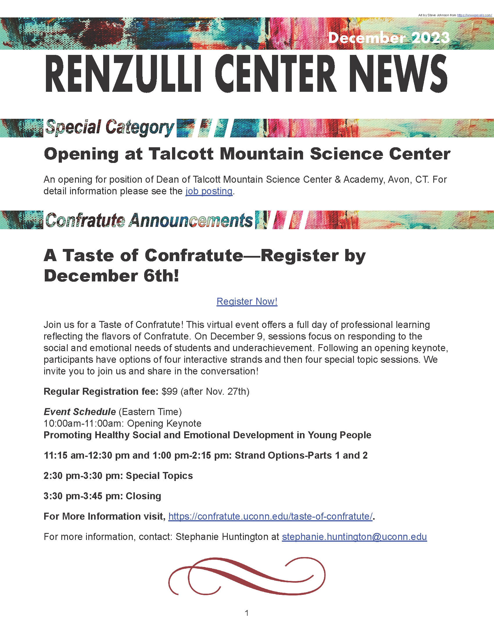 Renzulli Center News – December 2023 | Renzulli Center for Creativity ...